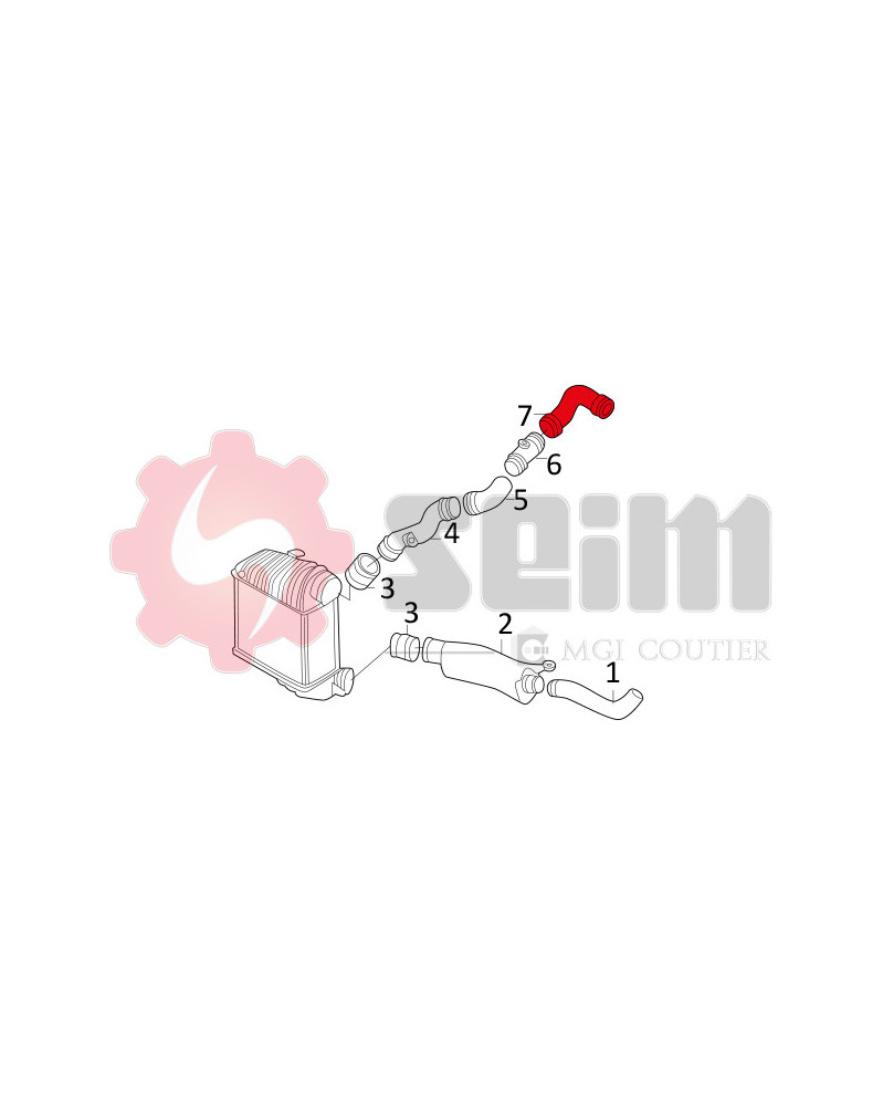 Gaine de suralimentation SEIM Ref : 981022 | Mongrossisteauto.com