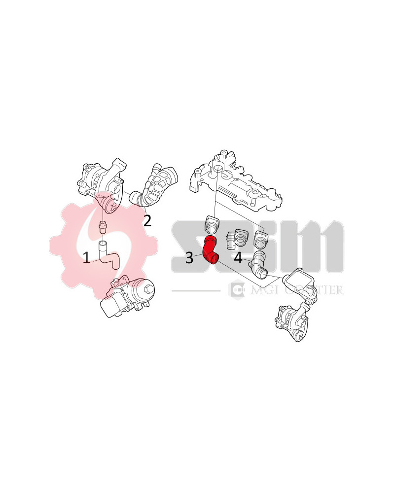 Gaine de suralimentation SEIM Ref : 981127 | Mongrossisteauto.com