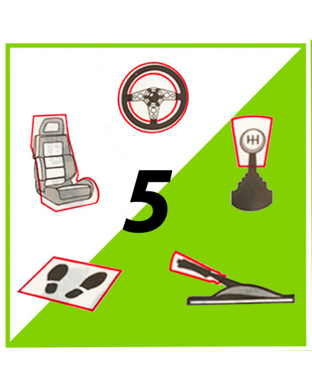Kit protection voiture jetable 5 en 1 - Intfradis - Mongrossisteauto.com