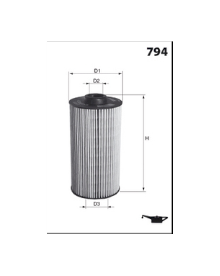 Filtre à huile MECAFILTER Ref : ELH4503