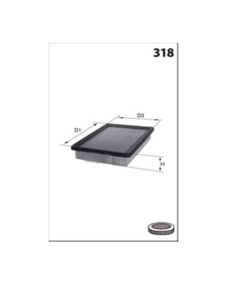 Filtre à air MECAFILTER Ref : ELP3769