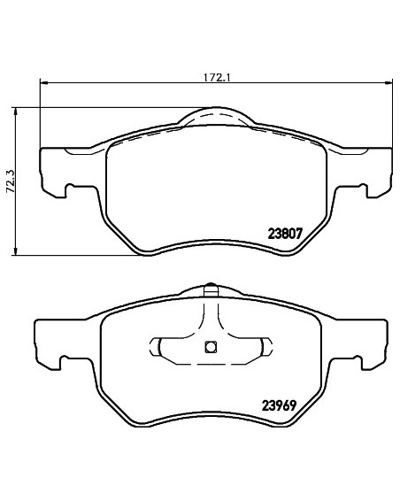 Kit de plaquettes de frein, frein à disque MINTEX Ref : MDB2565