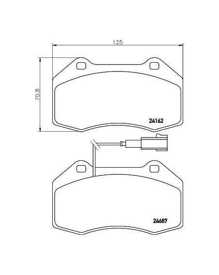 Kit de plaquettes de frein, frein à disque MINTEX Ref : MDB2976