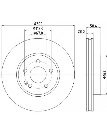 Disque de frein MINTEX Ref : MDC1728C