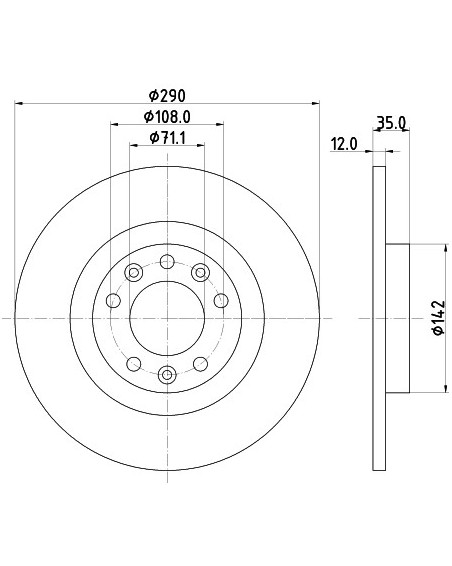 Disque de frein MINTEX Ref : MDC2601