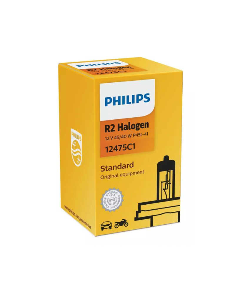 Ampoule de phare, R2 Halogen - Philips | Mongrossisteauto.com
