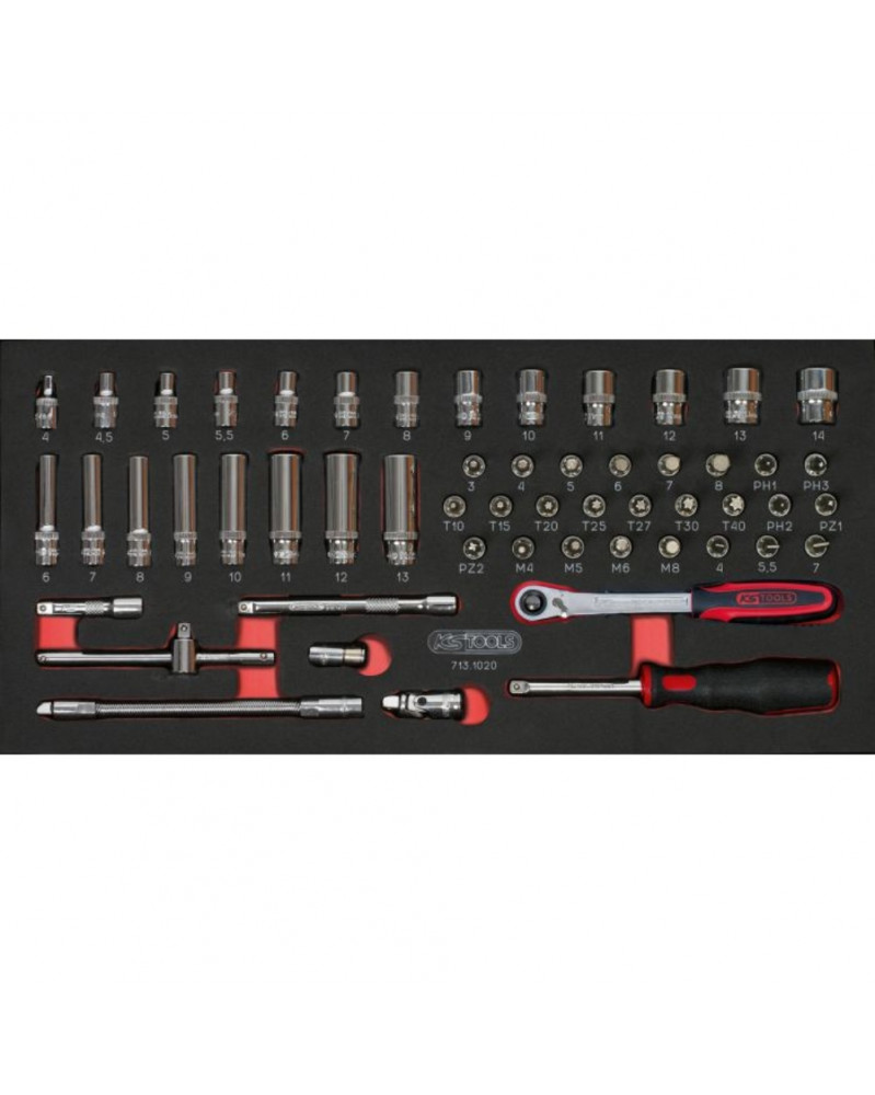 Module outils pour servante, 3 tiroirs, 158pcs - Kstools | Mongrossisteauto.com