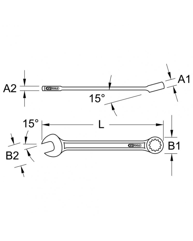 Clé mixte, ULTIMATE, 46 mm (922.0033) - Kstools | Mongrossisteauto.com