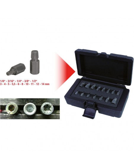 Extracteurs de vis, 15pcs - Kstools | Mongrossisteauto.com