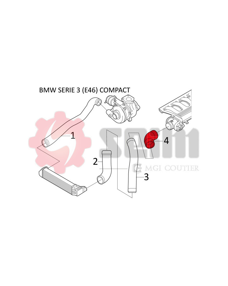 Gaine de suralimentation SEIM Ref : 981095 | Mongrossisteauto.com