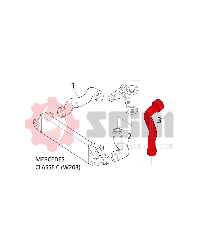 Gaine de suralimentation SEIM Ref : 981389 | Mongrossisteauto.com