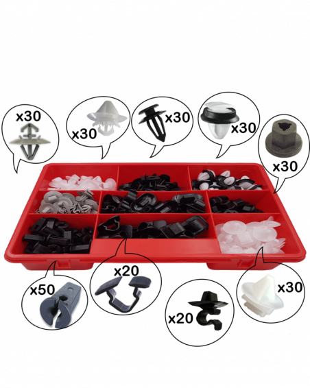 Agrafes plastique carrosserie - Boîte - 3RG | Mongrossisteauto.com